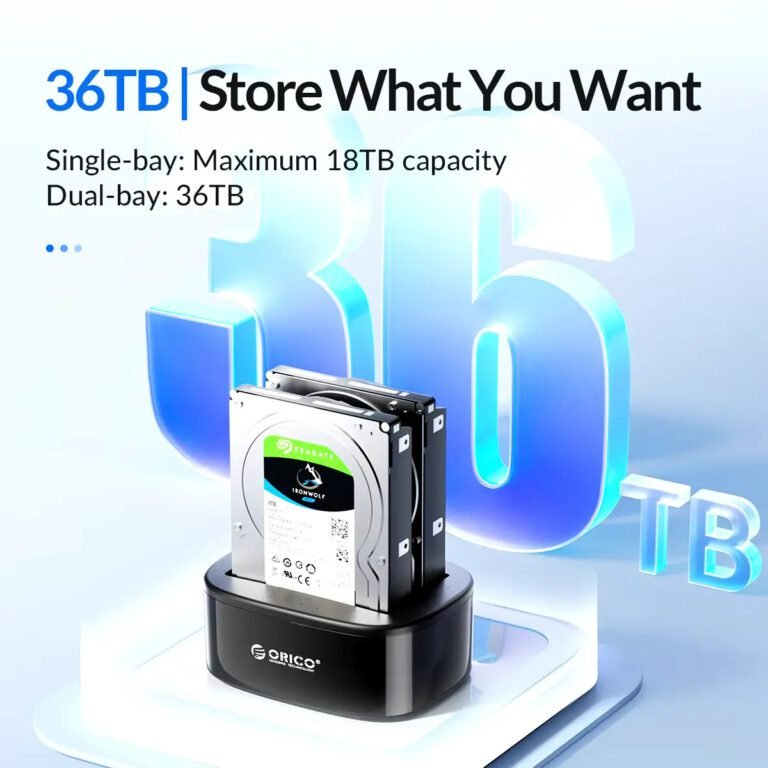 Orico (6228US3) Dual-Bay HDD and SSD Hard Drive Dock