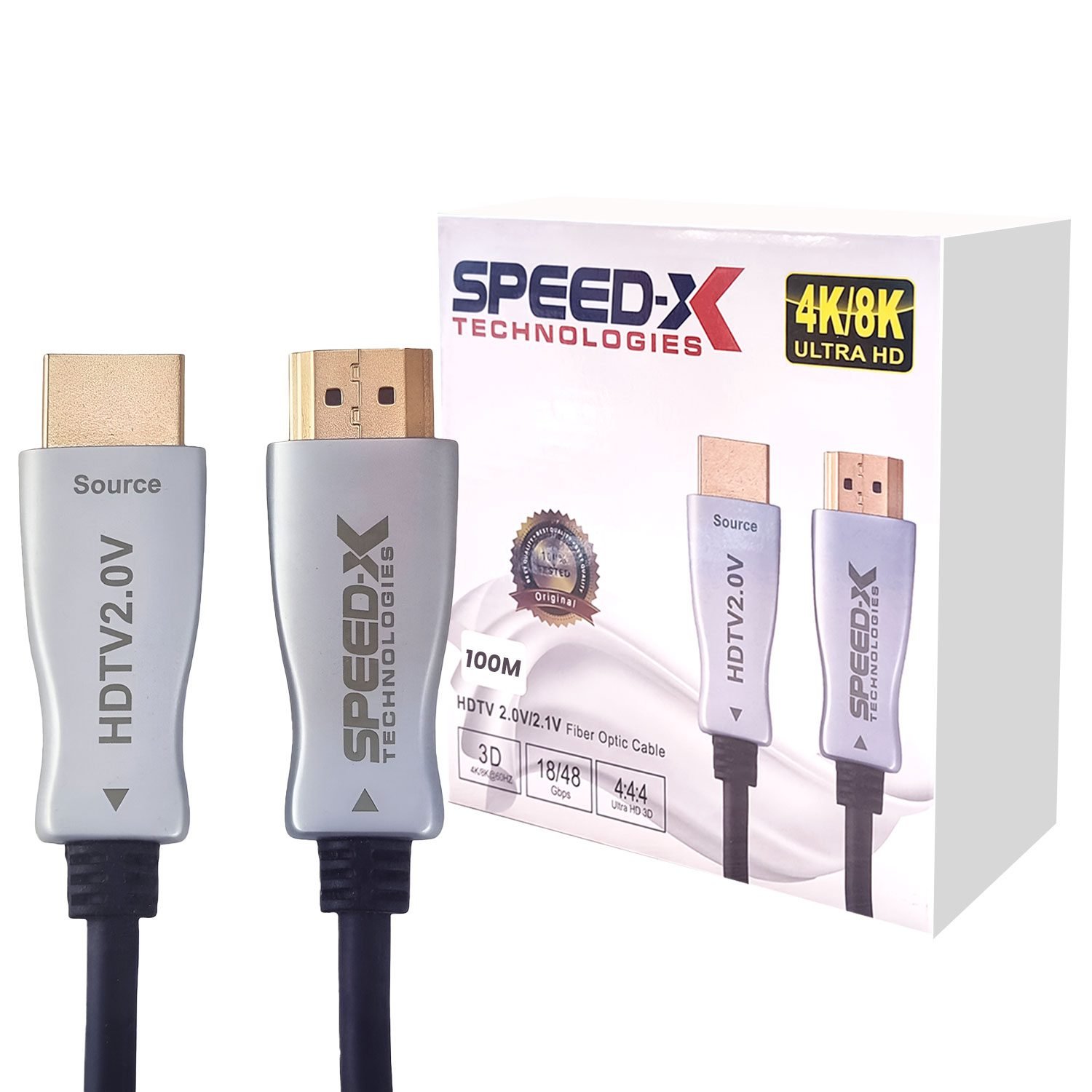 Speed-X Fiber HDMI Cable 2.0/2.1 AOC (Active Optical Cable) Support 4K ...