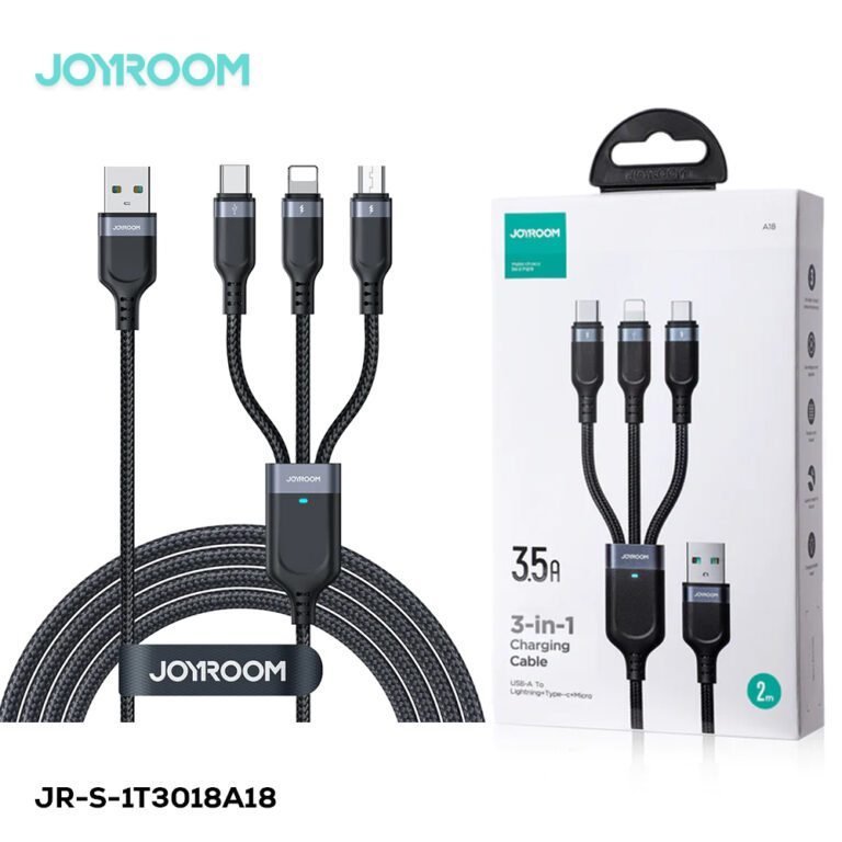 JOYROOM S-1T3018A18 Multi-Use 3.5A USB-A to Lightning + Type-C + Micro ...