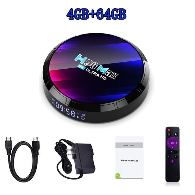 H96 MAX LED/LCD Android TV 13.0 Version TV Box 4+64GB
