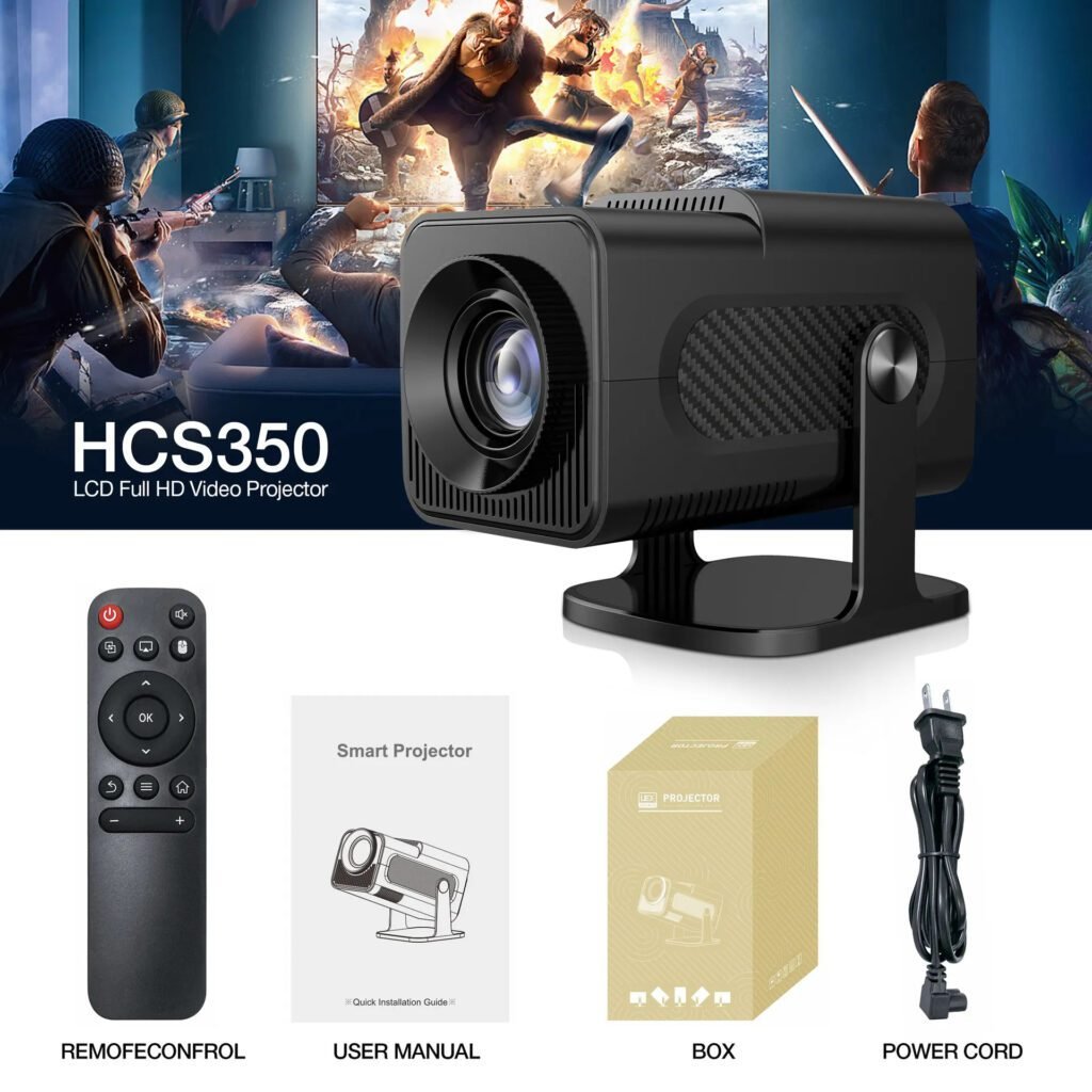 HY350 Android 11.0V Smart Projector 1080P With Wifi and Bluetooth 5.0